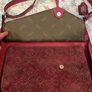 boc | Bags | Boc Born Concepts Western Purse Shoulder Bag Maroon Red ...